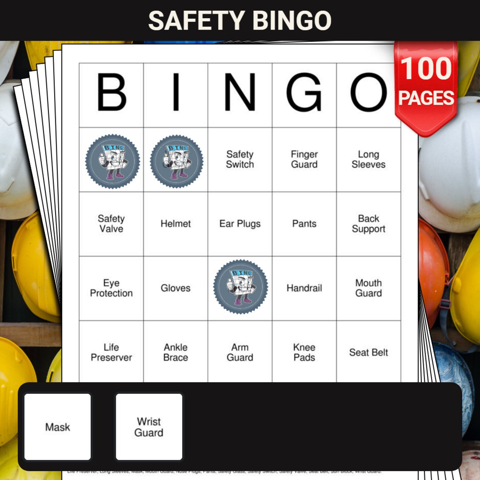 Safety Bingo Cards - 100 Pages to Download and Print - Etsy