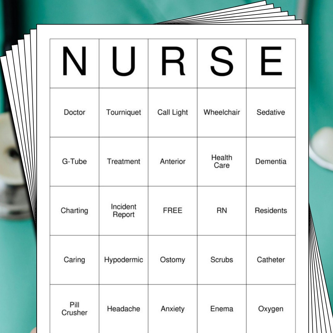 Nurse Bingo Cards - 100 Pages to Download and Print - Etsy