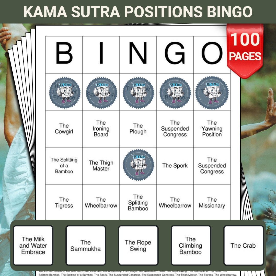 Kama Sutra Positions Bingo Cards 100 Pages to Download and Print - Etsy