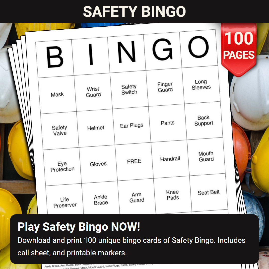 Safety Bingo Cards - 100 Pages to Download and Print - Etsy