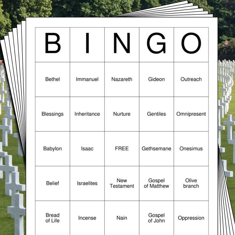 Bible Classic Bingo Cards - 100 Pages to Download and Print - Etsy