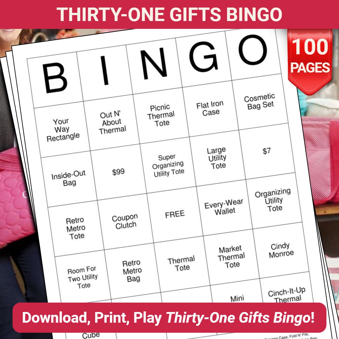 Thirty-one Gifts Bingo Cards - 100 Pages to Download and Print - Etsy