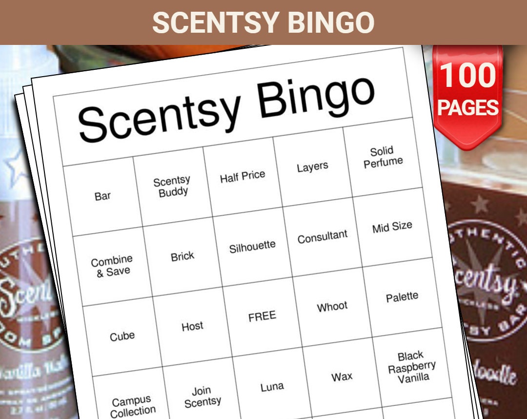 Scentsy Bingo Cards 100 Pages to Download and Print - Etsy