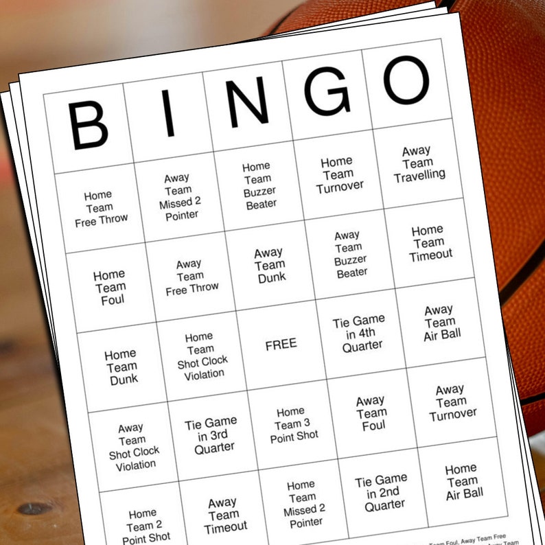 Basketball Bingo Cards 100 Pages to Download and Print - Etsy