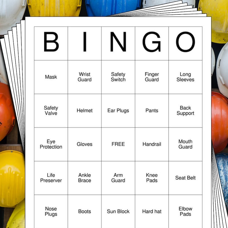 Safety Bingo Cards - 100 Pages to Download and Print - Etsy