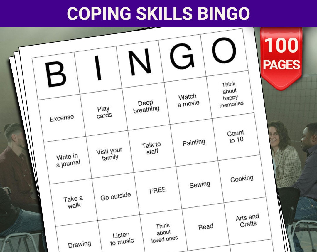 Coping Skills Bingo Cards 100 Pages to Download and Print - Etsy