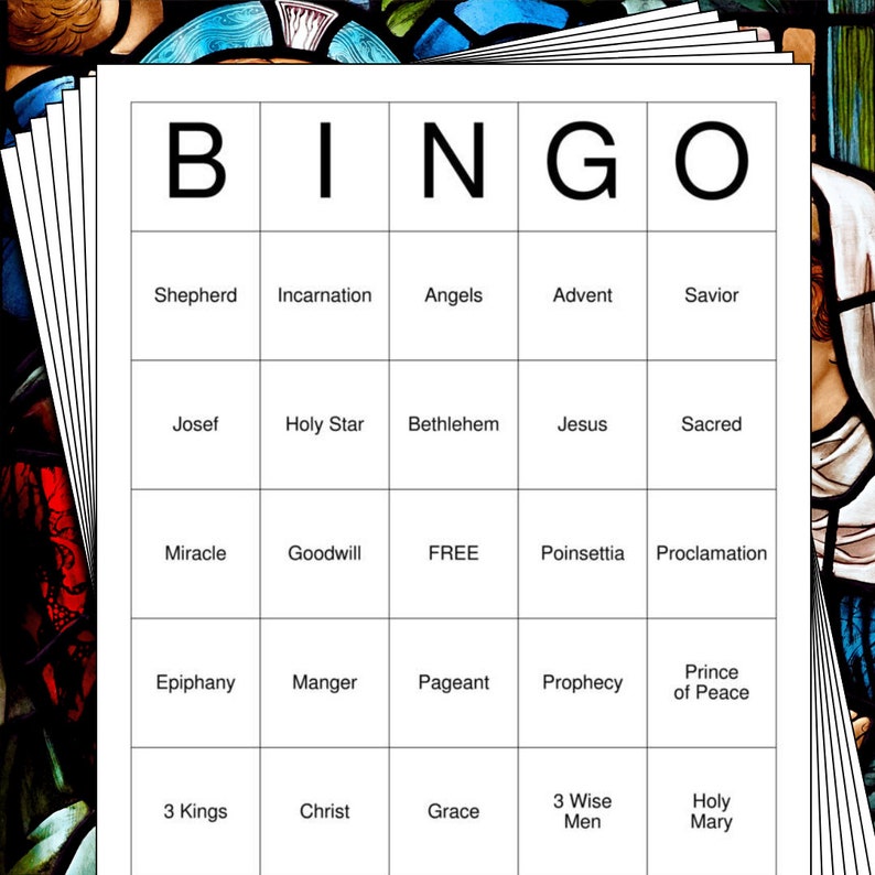 Religious Bingo Cards - 100 Pages to Download and Print - Etsy