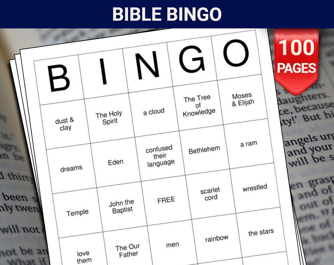 Bible Bingo Cards 100 Pages to Download and Print - Etsy