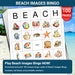 Beach Images Bingo Cards 100 Pages to Download and Print - Etsy