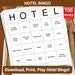 Hotel Bingo Cards - 100 Pages to Download and Print - Etsy