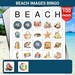 Beach Images Bingo Cards - 100 Pages to Download and Print - Etsy