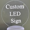 Led Centerpiece, Custom Led Light, Led Acrylic Sign, Night Light, Led ...