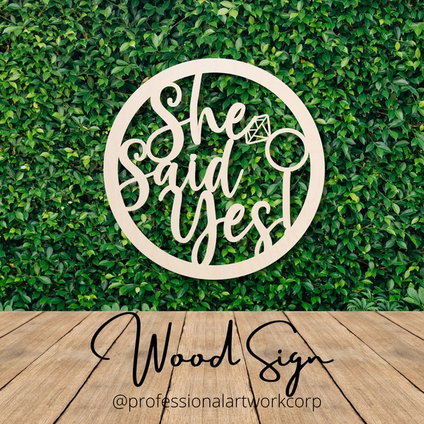 She Said Yes Banner - Etsy