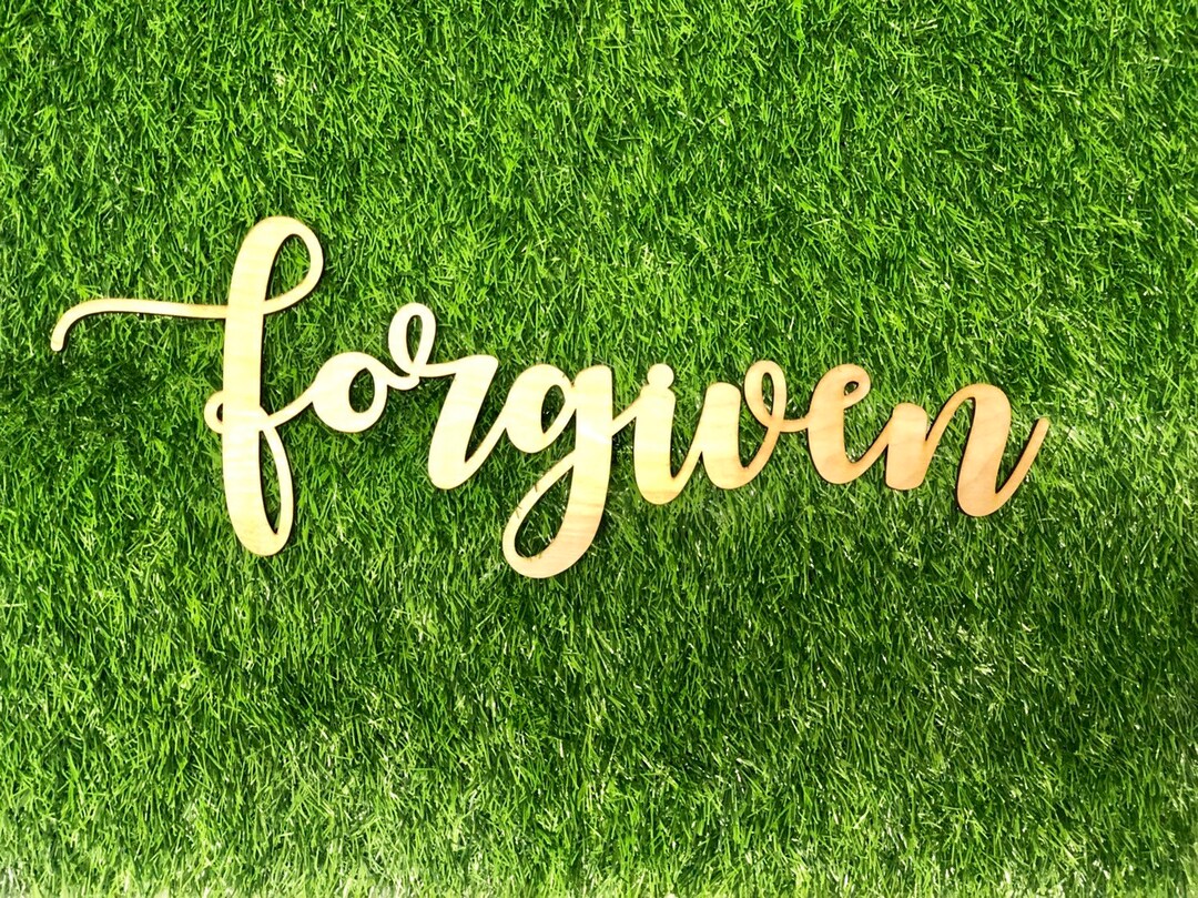 Forgiven Word Wood Wall Art up to 42" Wide - Etsy