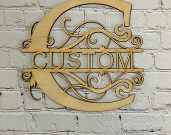 Custom Wood Monogram | Etsy