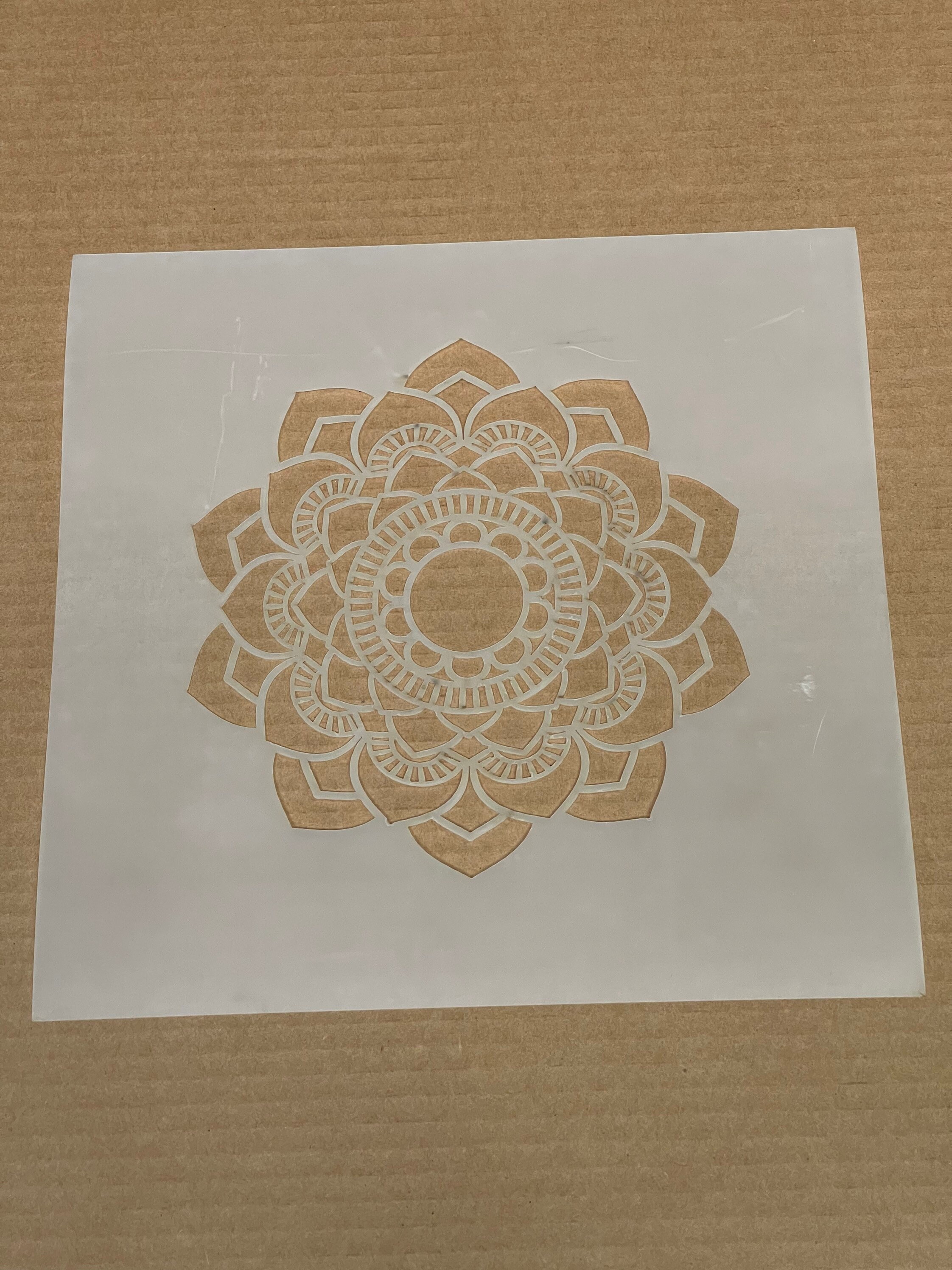 Mandala Design 5 on Reusable Stencil - Mylar 10mil - Several Size ...
