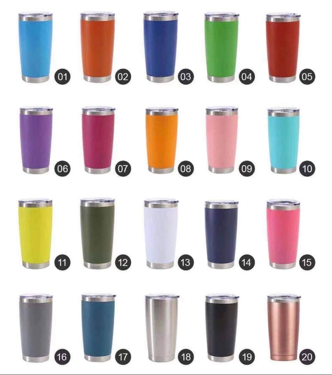 Custom 20oz Powder Coated Travel Mug, Stainless Steel Vacuum Insulated ...