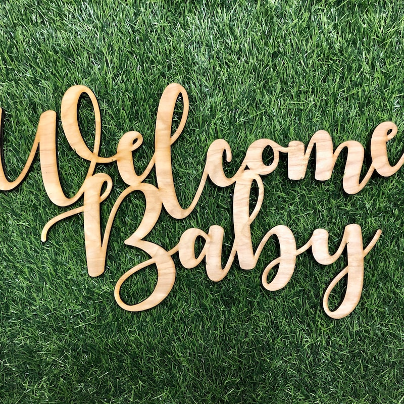 Wood Baby Sign - Etsy