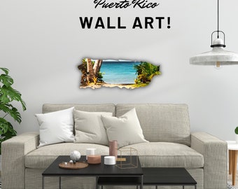 Acrylic Puerto Rico With No Islands Keychain - Etsy