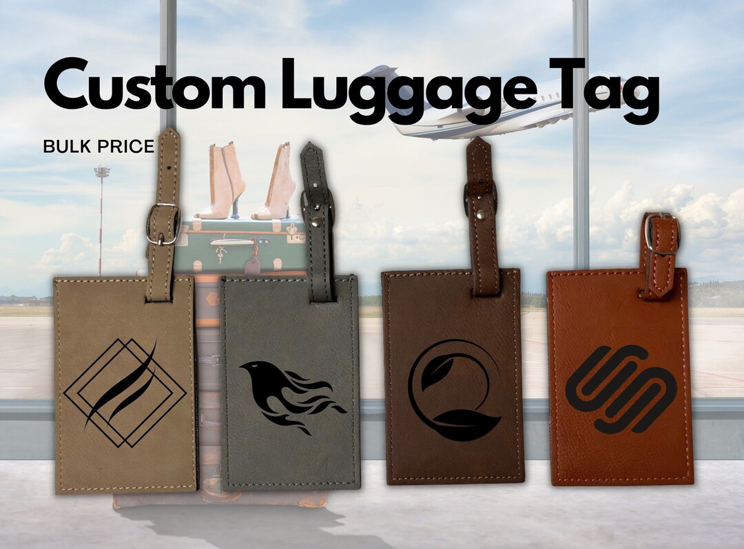 Personalized Bulk Luggage Tab- Corporate Logo - 4 Colors to Choose From ...
