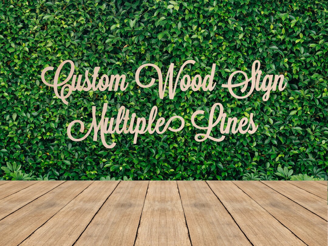 Personalized Wood Sign: Custom Font, up to 3 Lines - Etsy