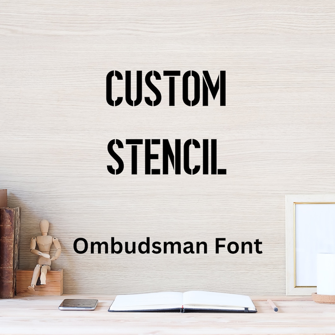 Custom Stencil - Ombudsman Font - Reusable Mylar - 10 Mil - Etsy