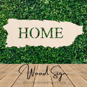 Puerto Rico Shape With HOME Word, Wood Wall Art - Etsy