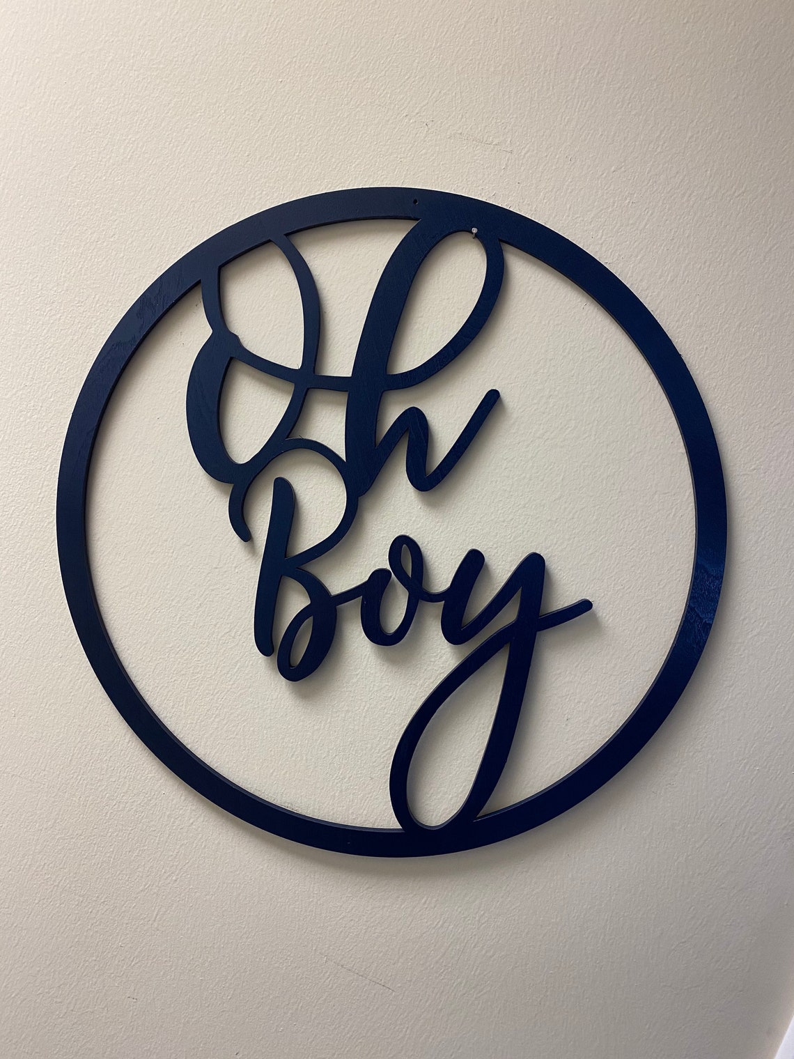 Oh Boy Round Wooden Sign Great for Nursery Rooms Baby Shower - Etsy