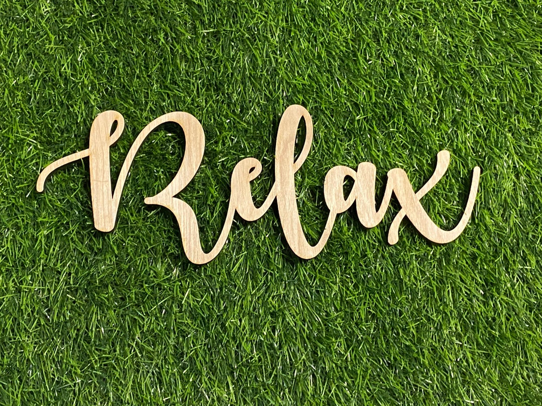 Wood Sign "relax" Wall Art up to 42" Wide - Etsy
