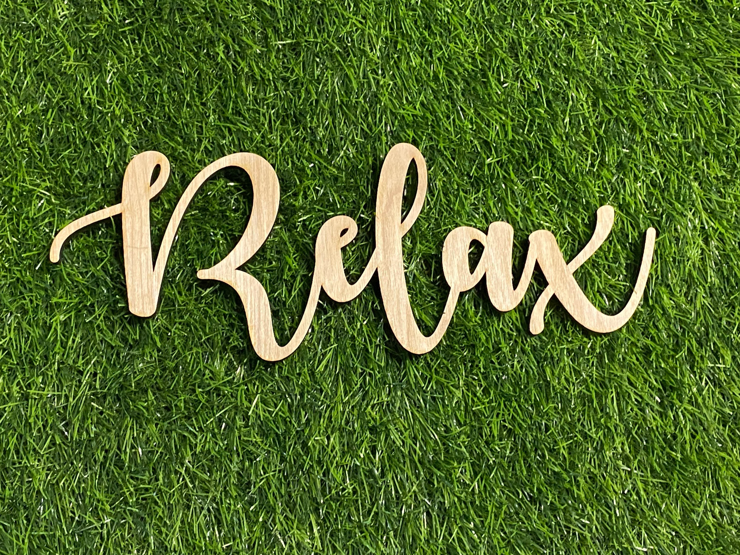 Wood Sign "relax" Wall Art up to 42" Wide - Etsy