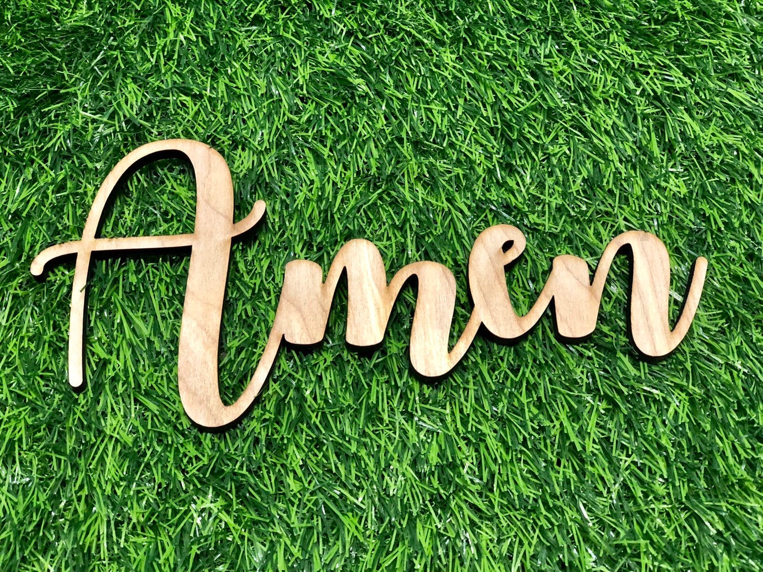 Amen Word Wood Wall Art up to 42 Wide - Etsy