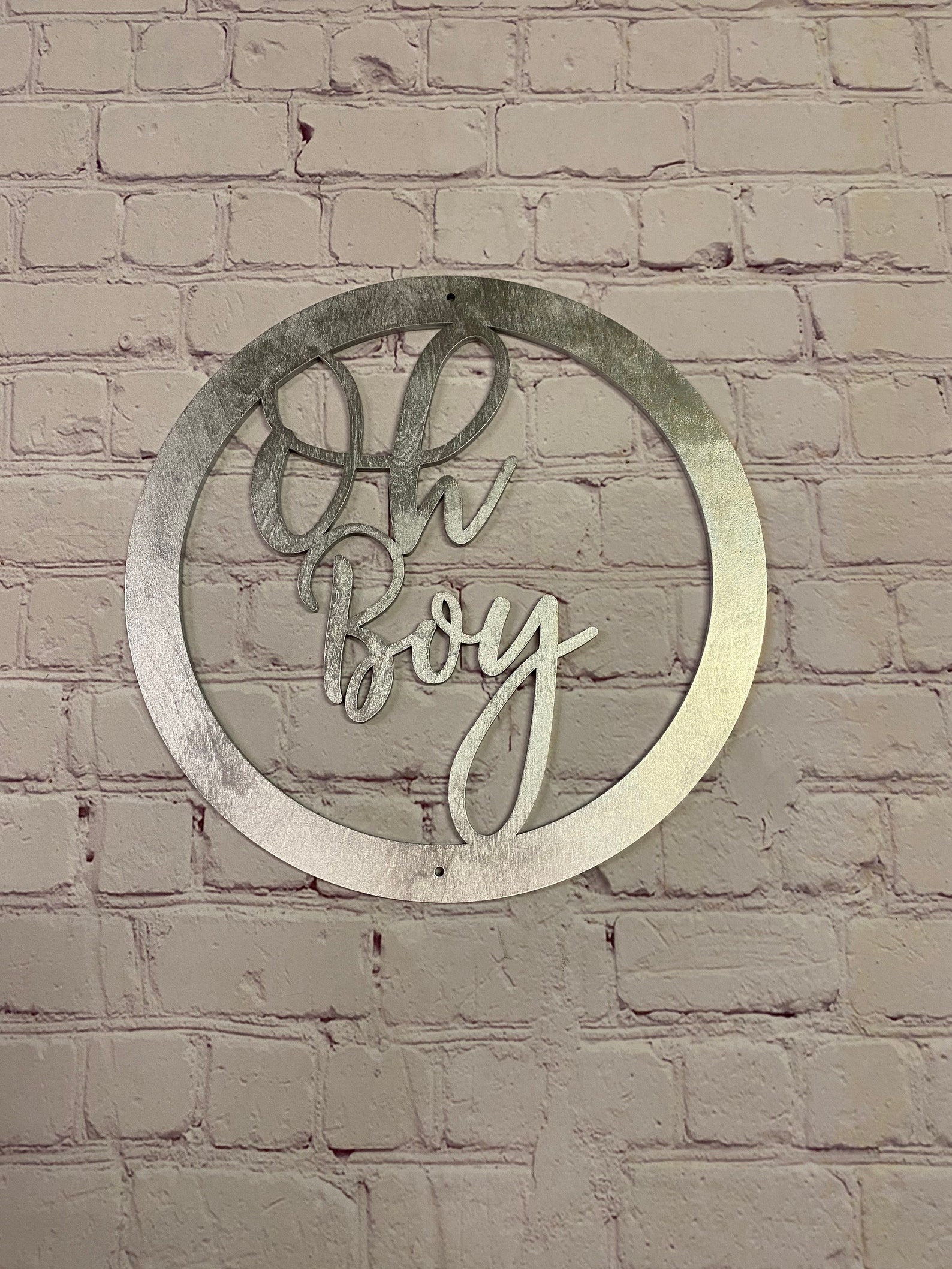 Oh Boy Round Wooden Sign Great for Nursery Rooms Baby Shower - Etsy