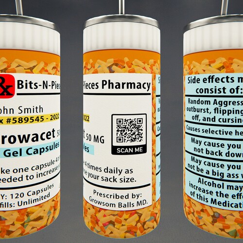 Medication growacet 20oz Tumbler Digital Design - Etsy