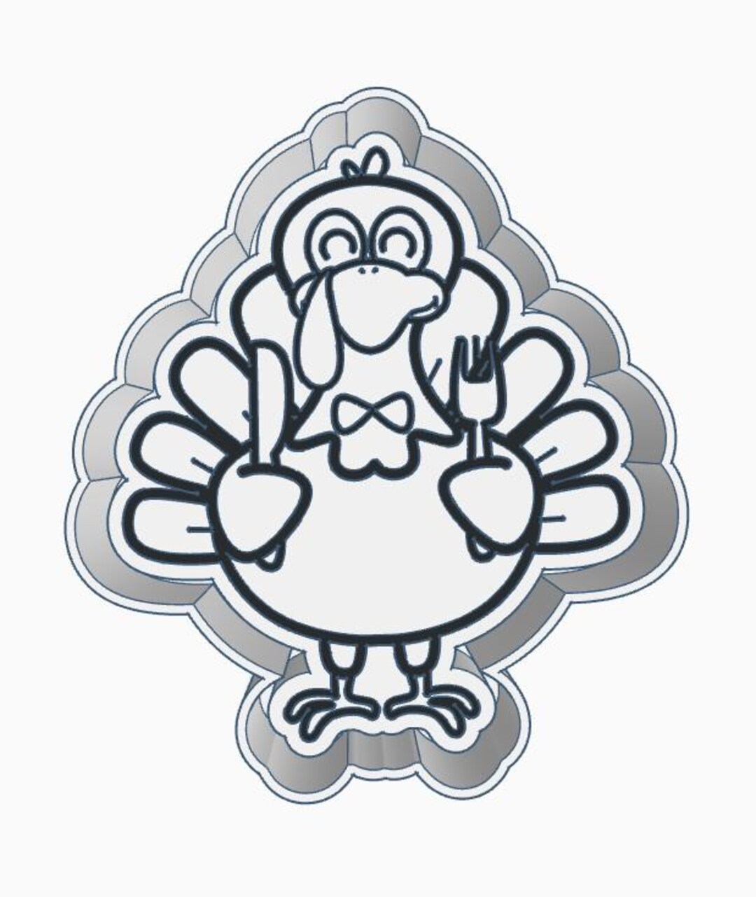 Lets Eat Turkey - Digital Freshie Mold Housing STL - Etsy