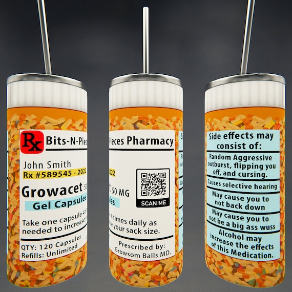 Medication growacet 20oz Tumbler Digital Design - Etsy