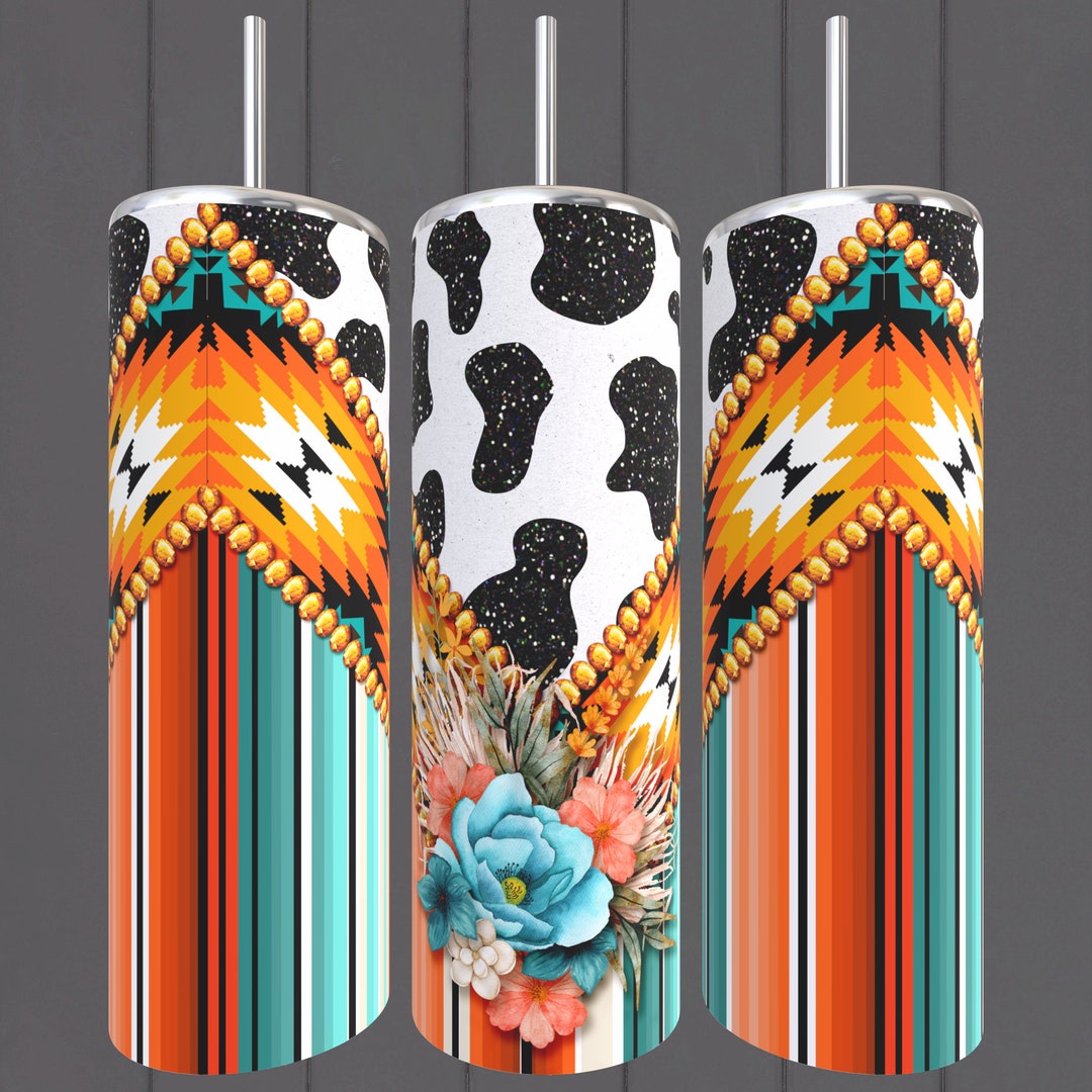 Serape Cow Print 20oz Digital Tumbler Design - Etsy