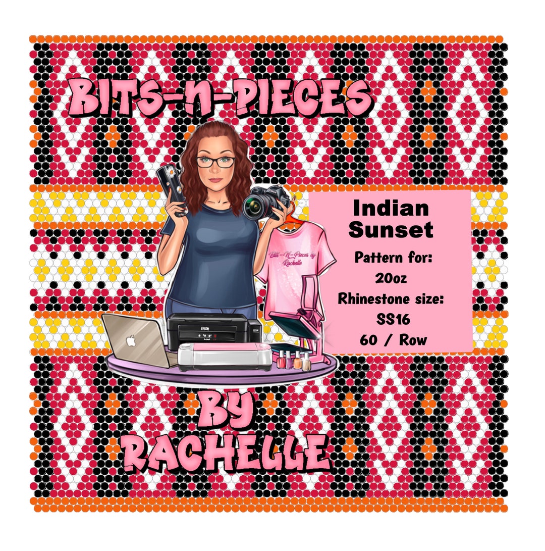 Indian Sunset Digital Rhinestone Pattern - Etsy