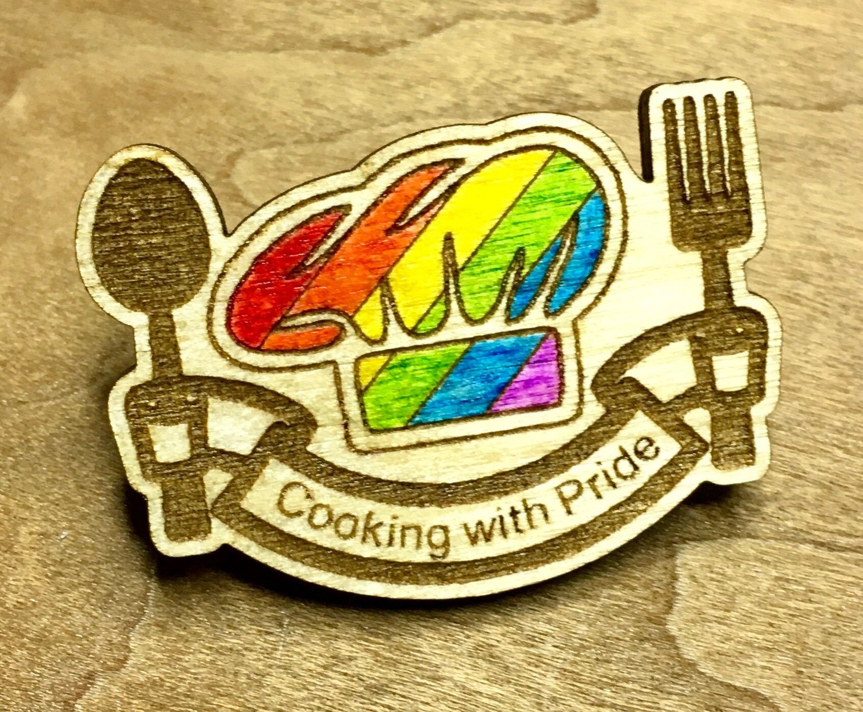 Cooking With Pride Pin Button - Etsy