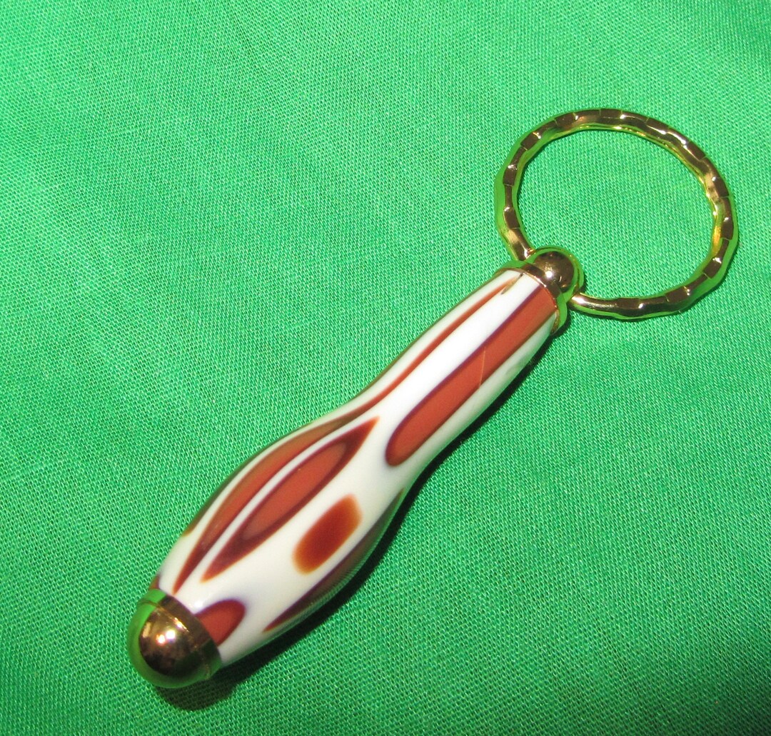 Rare Find. Brown and White Acrylic Key Chain. - Etsy