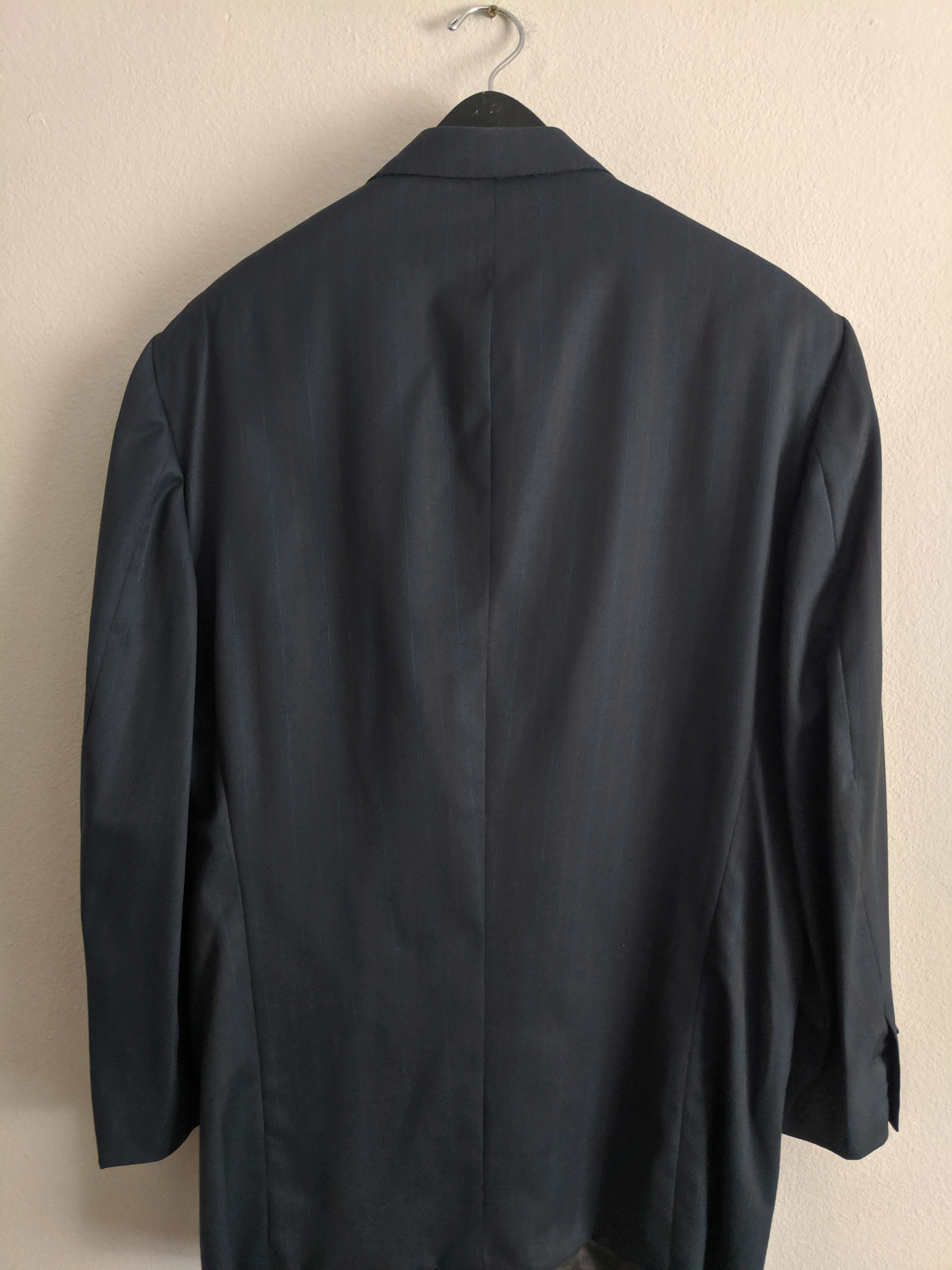 Custom Blue Suit With Blue and Beige Pinstripes S 48R - Etsy