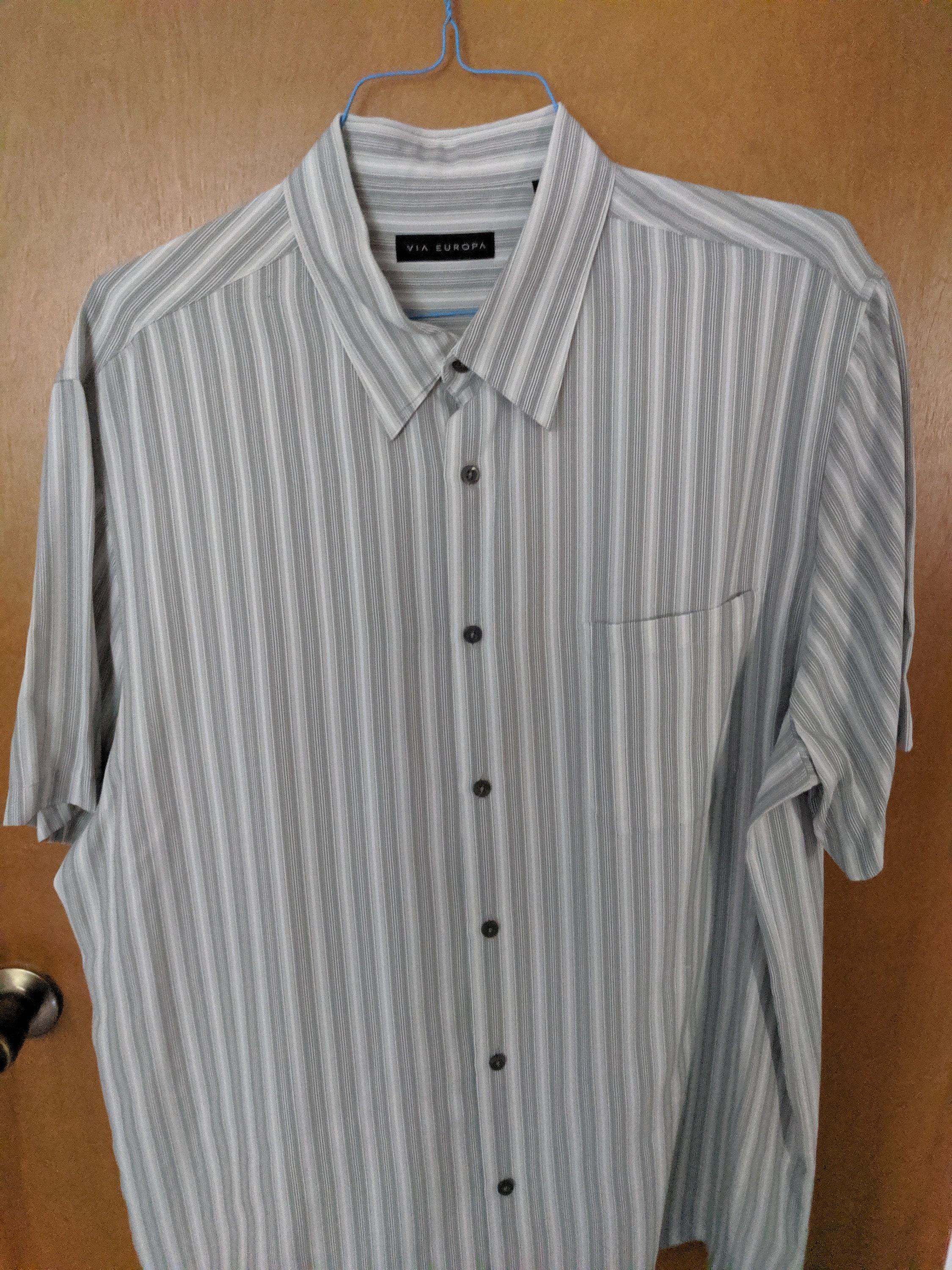 Via Europa Short Sleeve Shirt Gray Stripes S XXL - Etsy UK