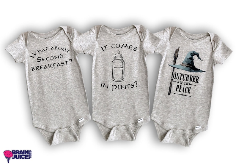 Halfling Baby Onesie® Bundle: Funny Graphic Prints, Set of 3 - Etsy