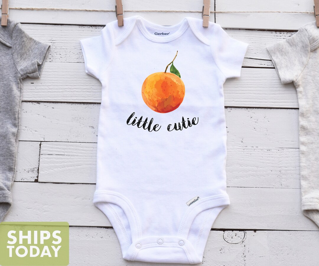 Little Cutie Orange Baby Onesie® - Vegan Fruit Bodysuit - Etsy