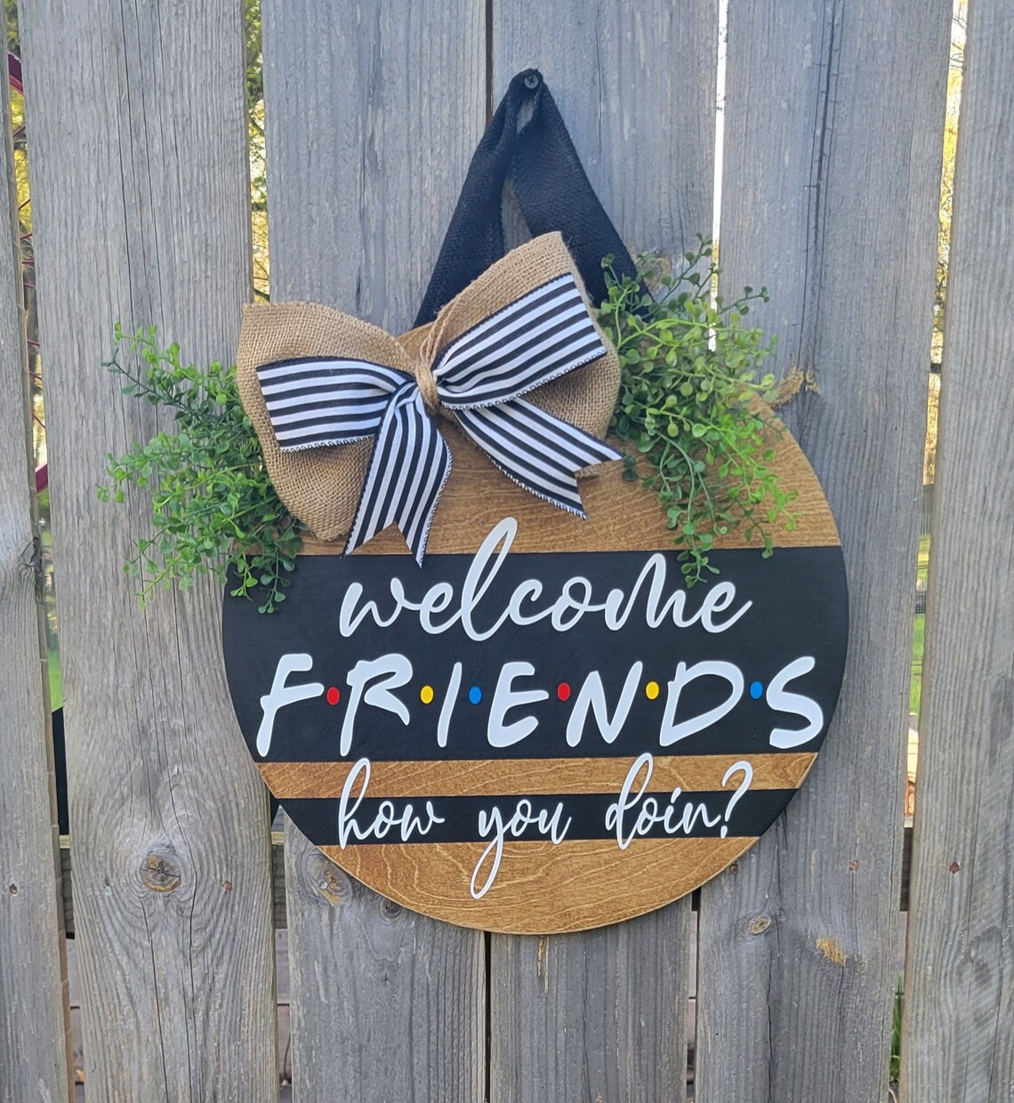 Welcome Friends Door Hanger - Etsy
