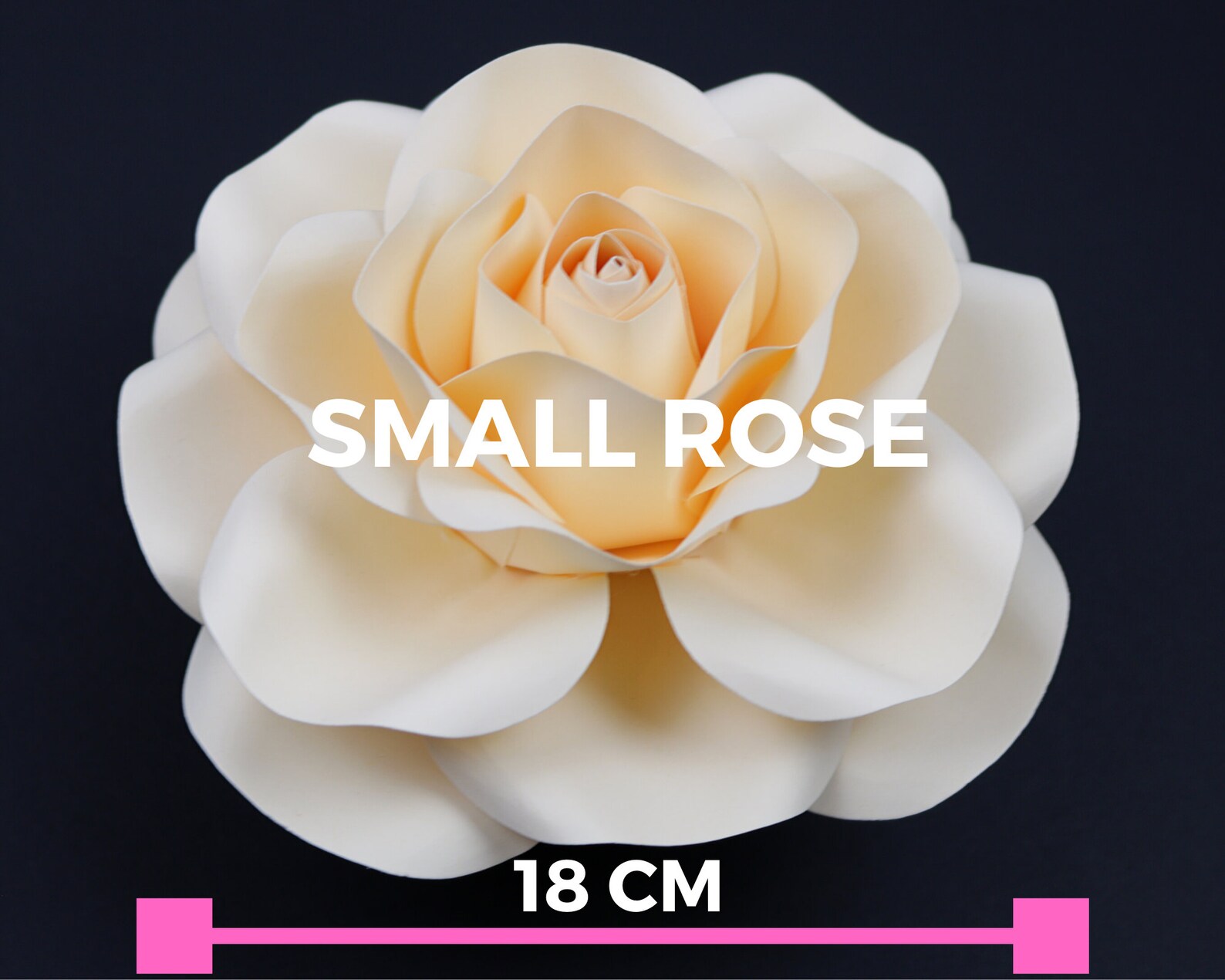 Small Paper Flower Template PDF Printable Rose Template Size S Paper ...