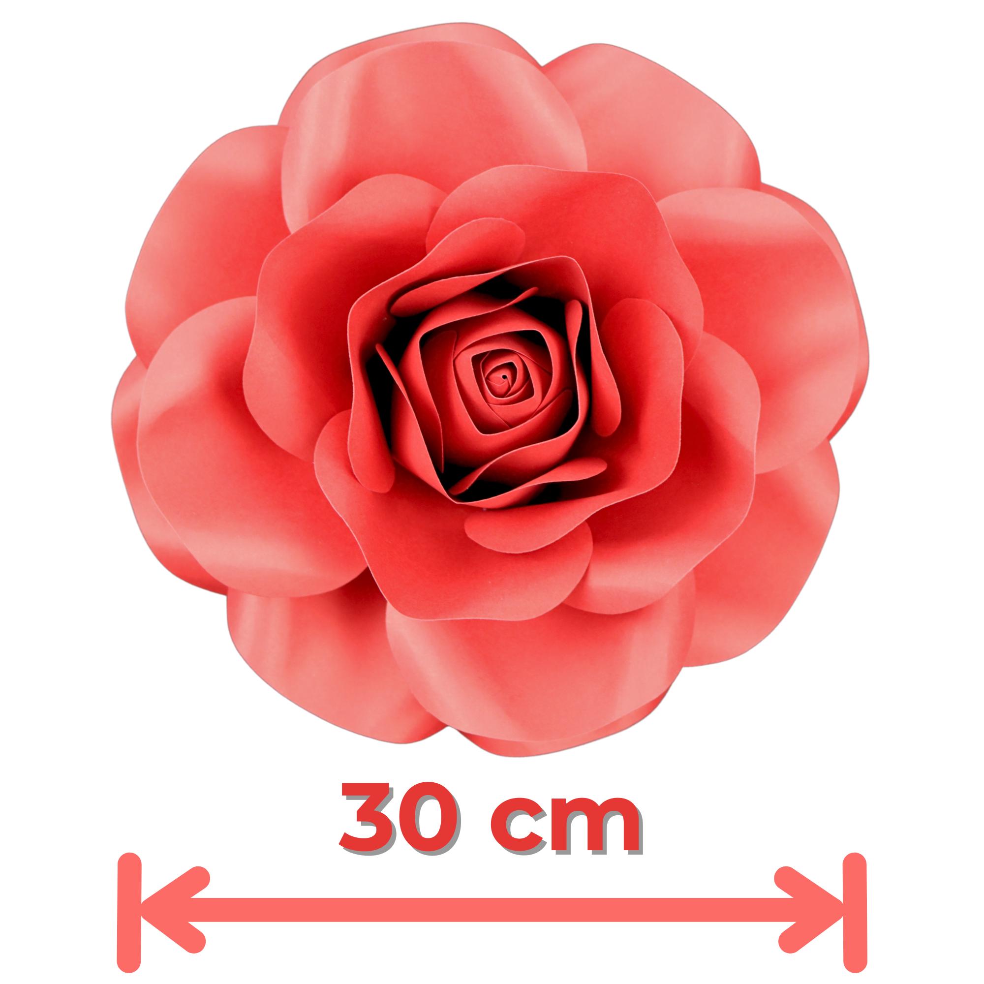 Large Paper Flower Template PDF Printable Rose Template DIY Paper Rose ...