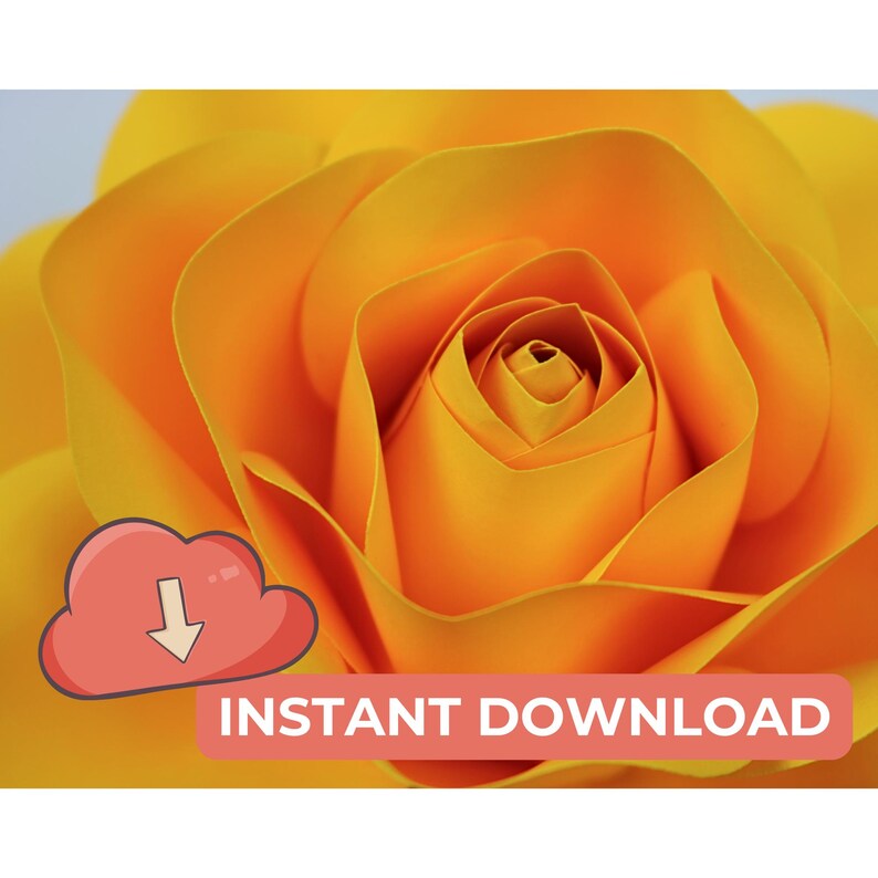 Extra Small Size Paper Flower Template PDF Printable Rose Template DIY ...