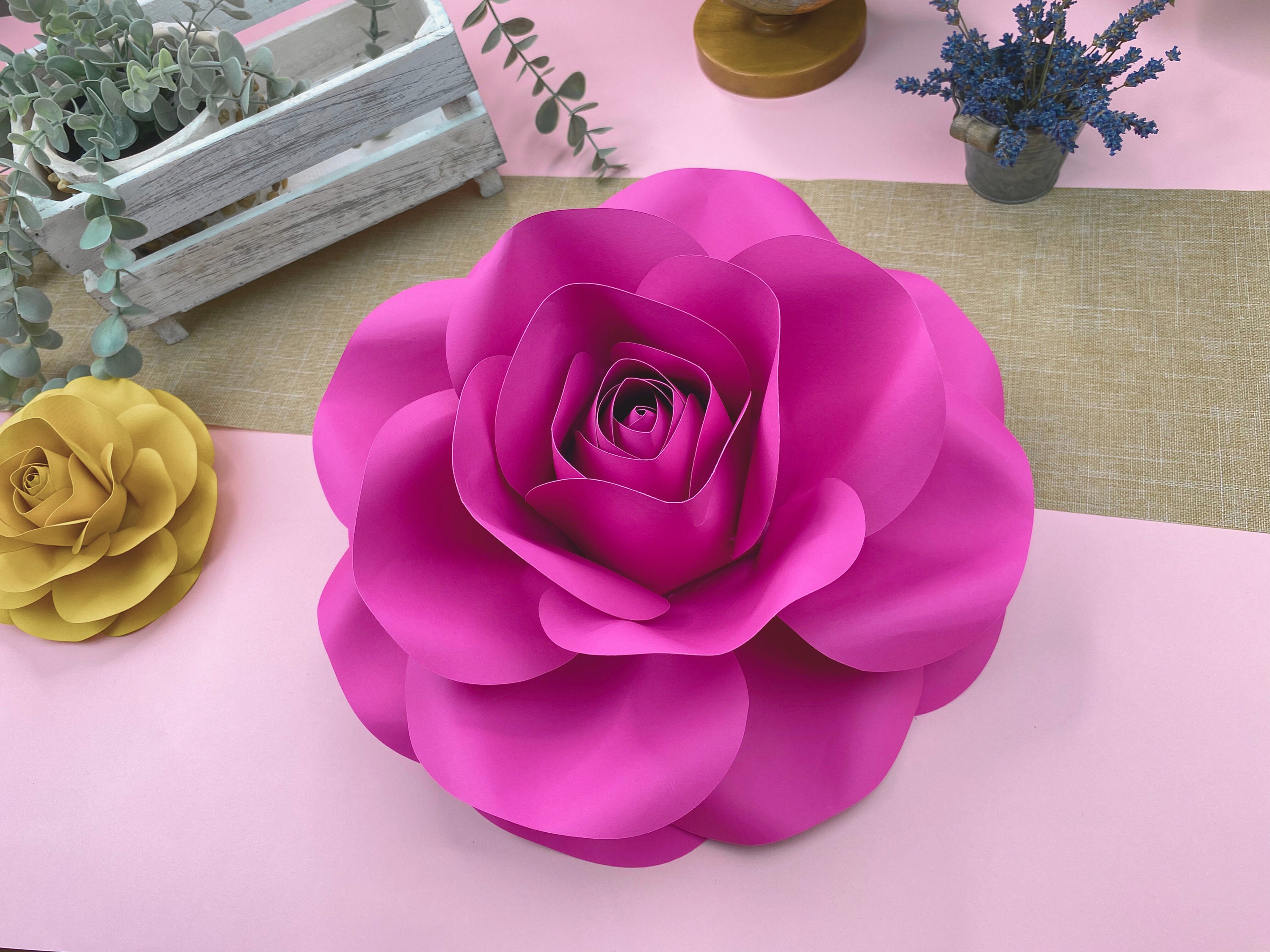 SVG Paper Flower Rose Template Extra Large Rose Template Svg, Dxf, Png ...