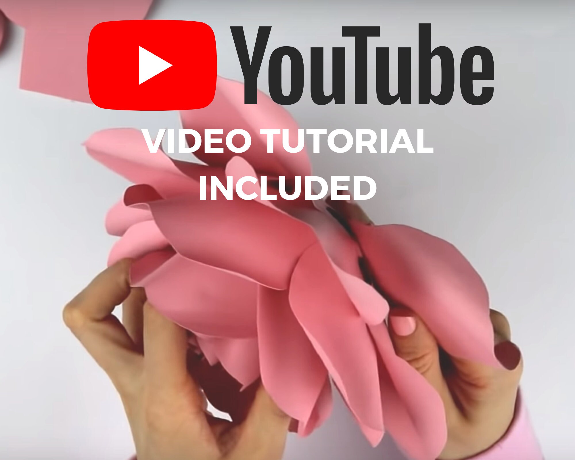 Wild Rose Medium Paper Flower Template PDF Printable Rose - Etsy