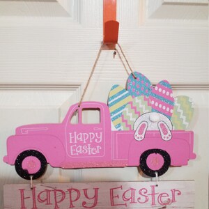 Happy Easter Glitter Hanging Door Sign Spring Deco Indoor Deco Pick up ...